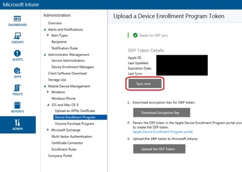 Configure integration between Apple DEP and Microsoft Intune