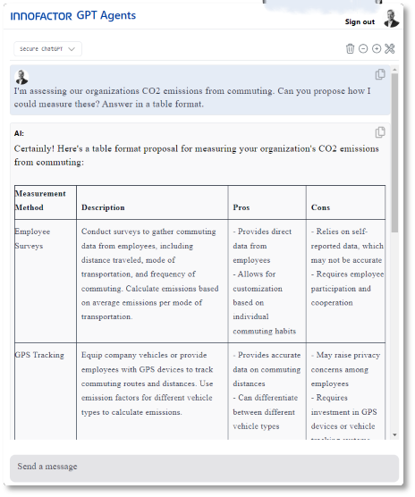 Innofactor GPT Agents: a secure platform for customized GPT agents