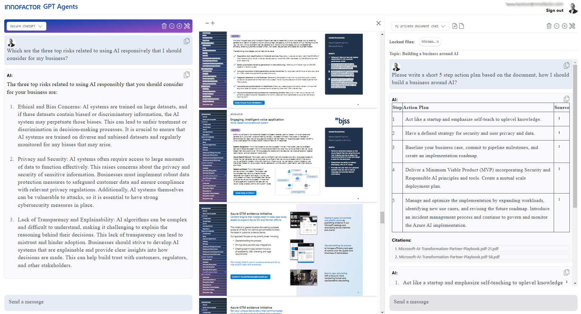 Innofactor GPT Agents: a secure platform for customized GPT agents